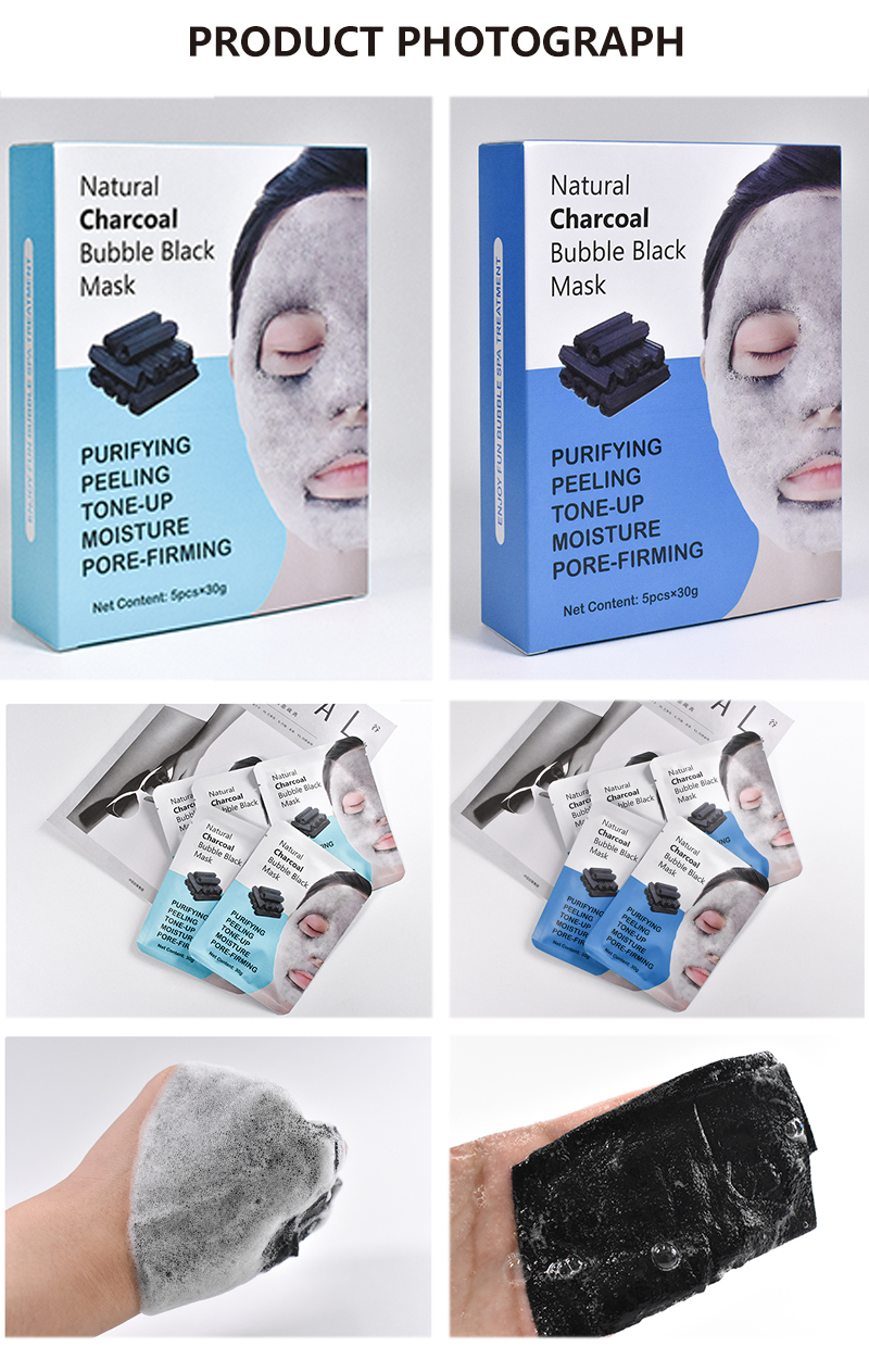 5 PackDeep Purifying Black Charcoal Bubble Mask By LIRAINHAN - Buy face ...